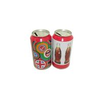 China Manufacturer Promotional Custom Designed Tinplate Piggy Bank Cylinder Shape in Large Medium Small Sizes with Coke Jar Concept for sale