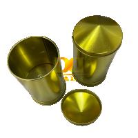 China Rotating Musical Gift Tin with Spire Lid Round Metal Confectionery Box Spinning Base Plays 6 Melodies Certified Child Safe for sale