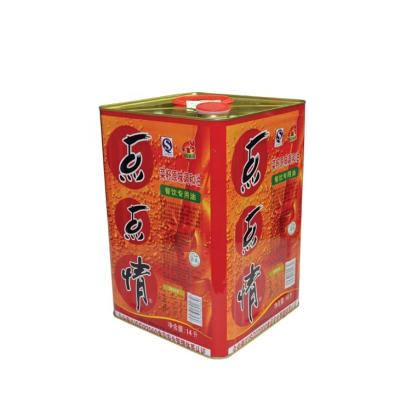 China DADI 15 Liter Square Shape Edible Oil Cooking Oil Tin Can Tin Barrel for sale