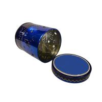 China BPA-Free 3D Embossed Retro Tin Canister Cylindrical Vented Food Jar w/ Cartoon Cutouts Vintage Gift Packaging for Cookies Tea for sale