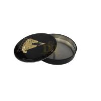 China 5/11/13 inch Space-Saving Flat Round Biscuit Tin - Dual-Layer Embossed Lid & Vintage Floral Motifs, Rustproof Cookie Organizer for sale