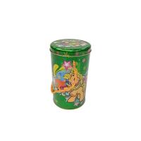 China Custom Printing Pattern Weaving Handle Children Day Birthday Party Gift Box Tall Cylinder Metal Tins for Candy Cookies for sale