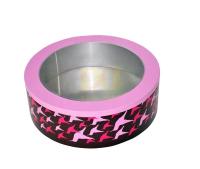 China Hot Sales Empty Food Grade Metal Tin Box Transparent Acrylic Lid Large Capacity Storage Space Cookie Packaging Jar Container for sale