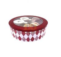 China Hot Sales Empty Food Grade Metal Tin Box Transparent Acrylic Lid Large Capacity Storage Space Cookie Packaging Jar Container for sale