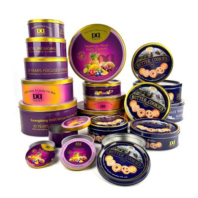 China Custom Printing Tinplate Empty Tin Box BSCI Sedex Food Grade Tin Cans Biscuit Cookies Candy Mini/Large Capacity Metal Packaging for sale