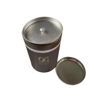 China Free Sample Four-color Printing CMYK Double Lid Cans Round Shape 0.23mm Thickness Snack Tin Can Box OEM ODM Tin Packaging for sale