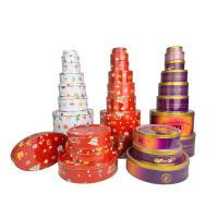 China Wholesale Festive Holiday Edition Cookies Tin Can High Quality Metal Christmas Round Tin Box for Cookies Sweet Candy Package for sale