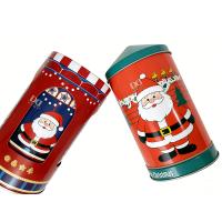 China Food Grade Tin Can Rotatable Music Tin Box Custom Christmas Promotion New Year Gift Packaging for Chocolate Candy Sweet Cookies for sale