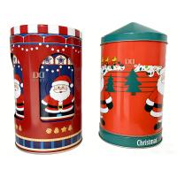 China Food Grade Tin Can Rotatable Music Tin Box Custom Christmas Promotion New Year Gift Packaging for Chocolate Candy Sweet Cookies for sale