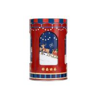 China Luxury Rotating Double-layered Tin Music Box Food Gift Sets OEM Decorative Tin Can Christmas Special Occasions Metal Packaging for sale