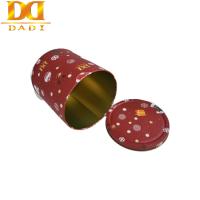 China Customized Round Chocolate Roll Tin Box Food Safe Tinplate Iron Can with Lid for Cookie Biscuits for sale