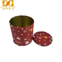 China Customized Round Chocolate Roll Tin Box Food Safe Tinplate Iron Can with Lid for Cookie Biscuits for sale