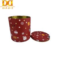 China Customized Round Chocolate Roll Tin Box Food Safe Tinplate Iron Can with Lid for Cookie Biscuits for sale