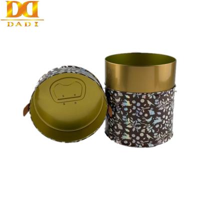 China Luxury Large Food Grade Gift Round Tin Can Custom Design Metal Packaging for Biscuits Cakes for sale