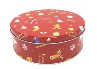 China Round Gift Boxes for Toffee Baking Cake Containers for Valentines Gift Giving Puff Pastries Craft Supplies Metal Canister for sale