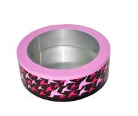 China Round Gift Boxes for Toffee Baking Cake Containers for Valentines Gift Giving Puff Pastries Craft Supplies Metal Canister for sale