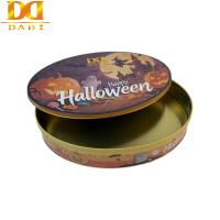 China Premium Oval Shape Tin Box for Halloween Gift Food Packaging Custom Printed Cookies Biscuits Candies Tin for sale
