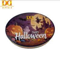 China Premium Oval Shape Tin Box for Halloween Gift Food Packaging Custom Printed Cookies Biscuits Candies Tin for sale