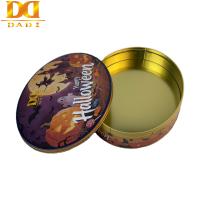 China Premium Oval Shape Tin Box for Halloween Gift Food Packaging Custom Printed Cookies Biscuits Candies Tin for sale