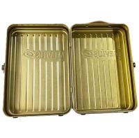 China 2025 Christmas Food Grade Gift Box Snack Cookie Toy Tin Box with PU Handle and Lock for sale