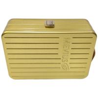China 2025 Christmas Food Grade Gift Box Snack Cookie Toy Tin Box with PU Handle and Lock for sale