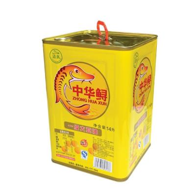 China OCustomizable Size Wholesale Empty Food Grade Tinplate Rectangle Metal Cans for Edible Oil & Olive Oil in DADI 15L Family Use for sale