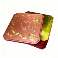 China Valentine's Day Creative Romantic Tin Can Pink Red Cartoon Cute Retro Square Gift Box Custom Wedding Metal Tinplate Packaging for sale