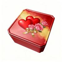 China Spot Color Customization Mooncake Boxes Biscuits Candy Nuts Snacks Tin Cans 260*260mm 0.23 0.25mm Tin Box Tinplate Package for sale