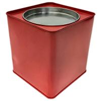 China 2025 Hot Sale Custom Printing Square Food Grade Tea Leaves Coffee Bean Tin Box with Lid for sale