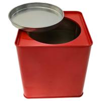 China 2025 Hot Sale Custom Printing Square Food Grade Tea Leaves Coffee Bean Tin Box with Lid for sale