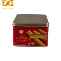 China OEM Square Custom Egg Roll Iron Tin Can Food Grade Metal Box for Snack Cookies Cakes Packaging for sale