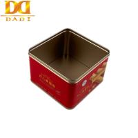 China OEM Square Custom Egg Roll Iron Tin Can Food Grade Metal Box for Snack Cookies Cakes Packaging for sale
