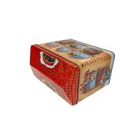 China Manufacturer OEM Galvanized Tin Box Christmas House Tin Mini Fun Cartoon Theme Chocolate Gift Boxes House Shaped Cookie Tin Box for sale