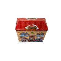 China Manufacturer OEM Galvanized Tin Box Christmas House Tin Mini Fun Cartoon Theme Chocolate Gift Boxes House Shaped Cookie Tin Box for sale