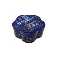 China Manufacturer Plant Fancy Five Petal Flora Polygon / Star / Leaf Shaped for Festive Packaging Empty Metal Snack Storage Tin Box Jar for sale