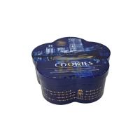 China Manufacturer Plant Fancy Five Petal Flora Polygon / Star / Leaf Shaped for Festive Packaging Empty Metal Snack Storage Tin Box Jar for sale