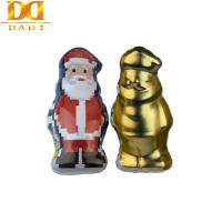 China Custom Irregular Santa Claus Shape Tin Box For Christmas Candy Cookie For Christmas Gift Packaging for sale