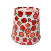 China Large Capacity Cinema Popcorn Bucket Food Storage Single Layer Galvanized Metal Lid Gloss Oil Internally Antirust Tin Bucket for sale
