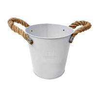 China Top Dia170* Bottom Dia165*H128 mm Wholesale Galvanized Ice Bucket Outdoor Plant Pots Custom Logo Designs Sizes Distributor Bulk for sale