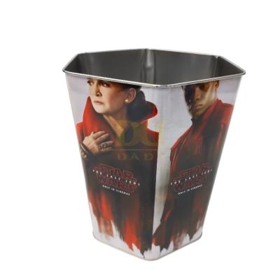 China Printed & Embossed Popcorn Tin Multi Scene Commercial Snack Hexagon Pails Wholesale Factory Direct Food Grade Bucket for sale