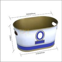 China Custom DADI Oval Metal Tin Food Grade Beer Ice Bucket 10L/15L for Parties Bars Restaurants & BBQ for sale