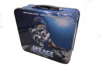 China DADI Rectangular Portable Box Tin Lunch Box with Handle Cartoon Printing Suitcase Box for sale