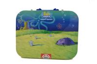 China DADI Customized Metal Tin Lunch Box with Handle Cartoon Printing Suitcase Box for sale
