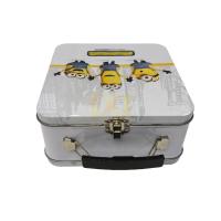 China Portable Reusable Tinplate Metal Lunch Box Food Storage Container with Handle for sale