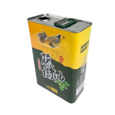 China Eco-Friendly Tinplate Oil Cans Square/Rectangle/Durable Oil Storage Canister for Olive Oil Sunflower Oil Sesame Oil Canola Oil for sale