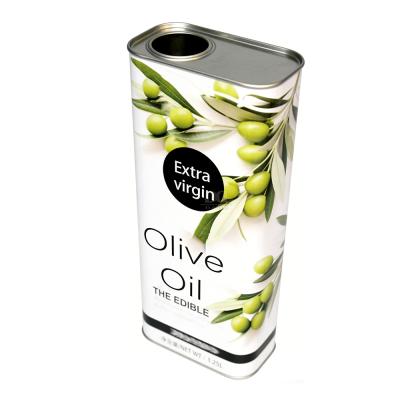China Factory Tin Can Custom 250ml 500ml 750ml 1L 1.25L Empty Container for Extra Virgin Olive Oil Food Grade Liquid Packaging for sale