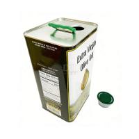 China Custom 4L 5L One Gallon Square Rectangle Tinplate Oil Tin Can Metal Packaging for Industrial Food Use Olive Cooking Oil for sale