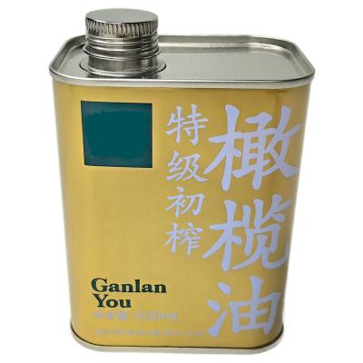 China DADI 1 Liter 1L Food Grade Extra Virgin Olive Oil Tin Can  Metal Cooking Oil Cans for sale