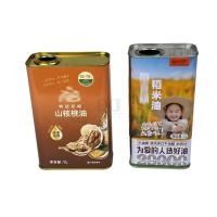 China DADI 1 Liter 1L Food Grade Extra Virgin Olive Oil Tin Can  Metal Cooking Oil Cans for sale