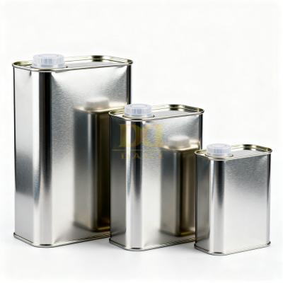 China Manufacturer Wholesale  Food Grade Olive Oil Rapeseed Oil Sunflower Oil Tin Cans Rectangular Metal Packaging Durable Metal Cans for sale